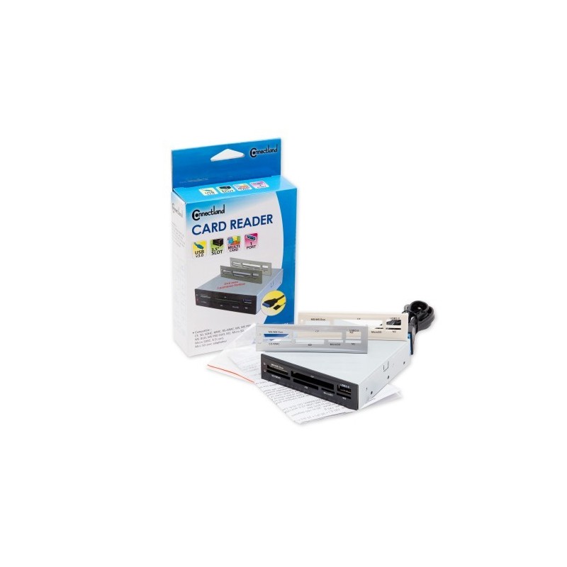 Lecteur de carte 3.5 interne Noir 1port USB 3.0+ 2 Façades supp ...