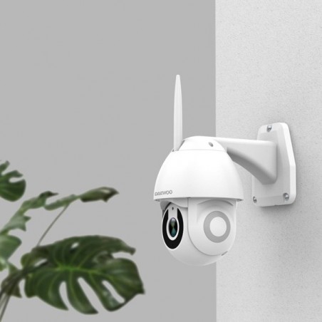 Caméra extérieure rotative DAEWOO FULL HD détection de mouvement vision nocturne et audio Réf ...