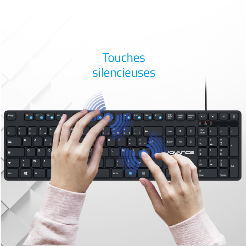 Pack Clavier + Souris USB Filaire WorkMate Plus Noir - ADVANCE Réf : CLS5100.